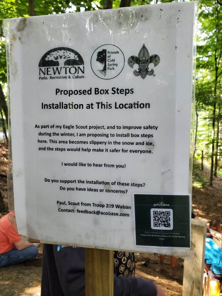 New Box Steps in Cold Spring Park - Newton Conservators